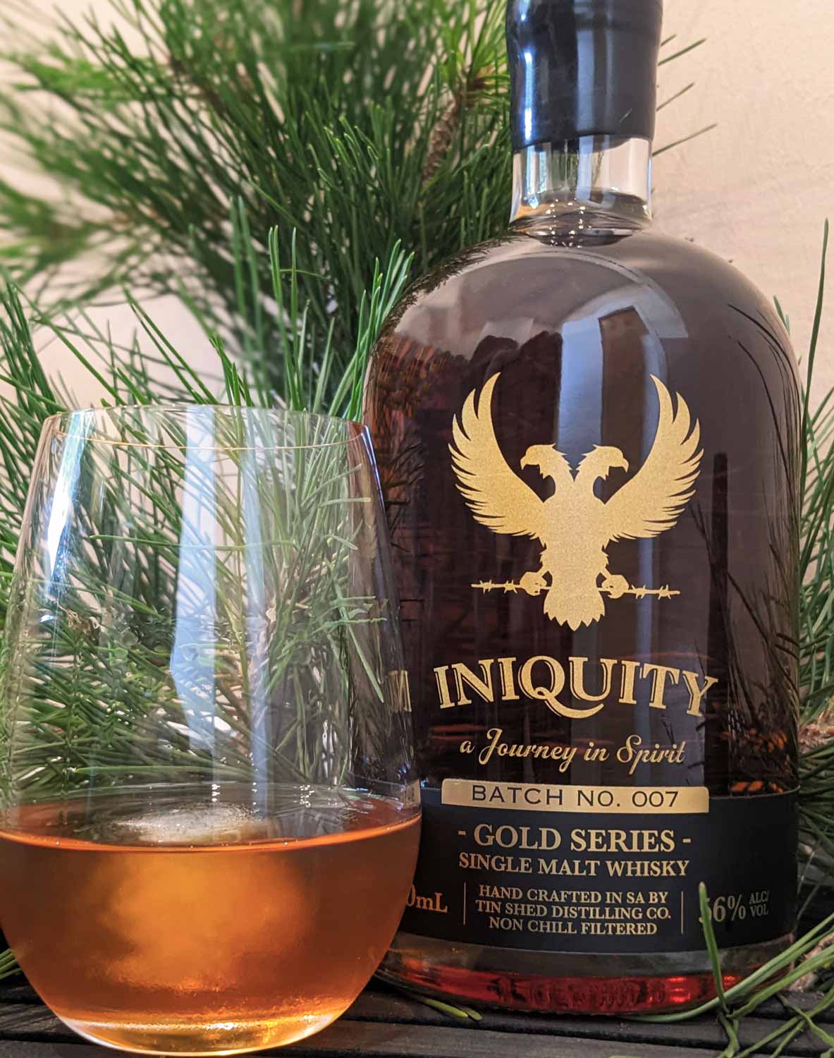 Iniquity Whisky Gold Batch No. 007 – Tin Shed Distilling Co.